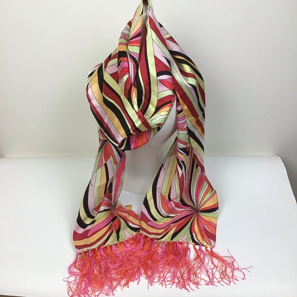 Talbots | Accessories | Nwt Talbots Silk Scarf With Fringe | Poshmark